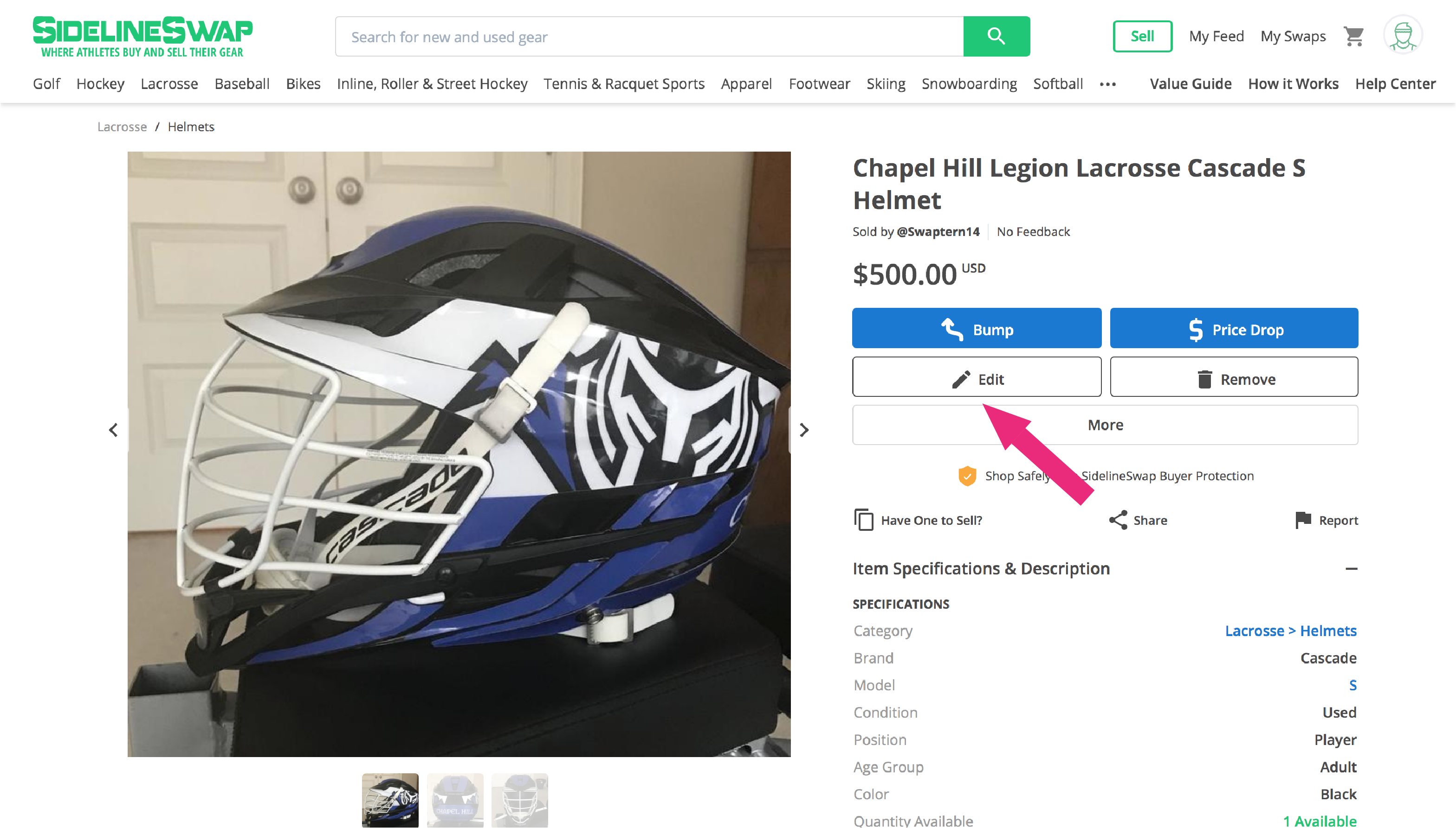 How to Edit My Listings – SidelineSwap